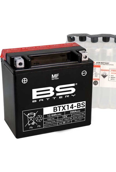 Bs BTX14-BS Motorsiklet Aküsü Bs BTX14-BS Motorsiklet Aküsü