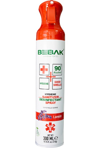 Bebak Dezenfektan Antibakteriyel Hava Temizleme Spreyi Lavanta 300 ml Bebak Dezenfektan Antibakteriyel Hava Temizleme Spreyi Lavanta 300 ml