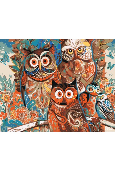 Plus Hobby SB10 Baykuş Ailesi Sayılarla Boyama Seti 40 x 50 cm Plus Hobby SB10 Baykuş Ailesi Sayılarla Boyama Seti 40 x 50 cm