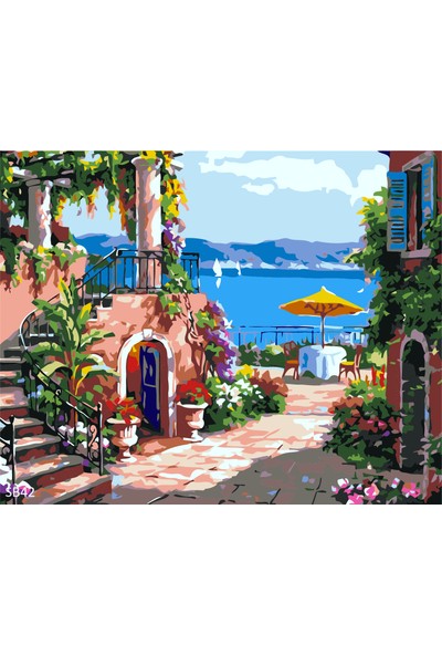 Plus Hobby SB42 Sahil Manzarası Sayılarla Boyama Seti 40 x 50 cm