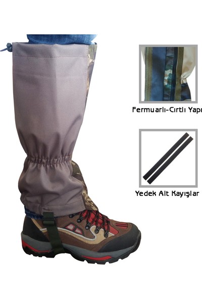 HH02209 Savage Alyans Gri-Ağaç Desen Bantlı Tozluk