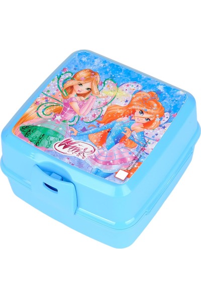Winx Club Kız Çocuk Okul Beslenme Saklama Kabı Dört Gözlü Mavi