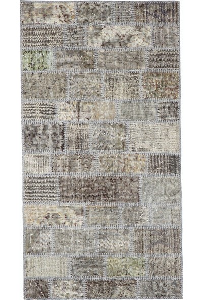 Grand Hedef Halı Gri Renk Patchwork El Dokuma Halısı 80 x 150 cm Grand Hedef Halı Gri Renk Patchwork El Dokuma Halısı 80 x 150 cm