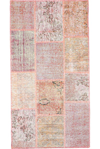 Grand Hedef Halı Pudra Renk Patchwork El Dokuma Halısı 80 x 150 cm Grand Hedef Halı Pudra Renk Patchwork El Dokuma Halısı 80 x 150 cm