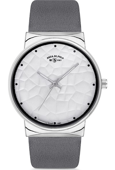 Aqua di Polo Unisex Gri Deri Kordonlu Analog Kol Saati APWA028900 Aqua di Polo Unisex Gri Deri Kordonlu Analog Kol Saati APWA028900