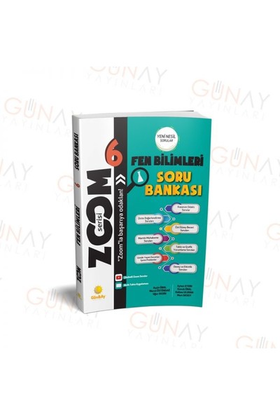 Günay Yayınları 6. Sınıf Zoom Serisi Fen Bilimleri Soru Bankası