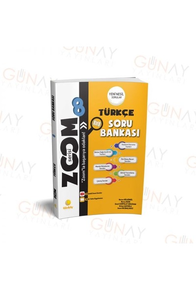 Günay Yayınları 8. Sınıf Zoom Serisi Türkçe Soru Bankası