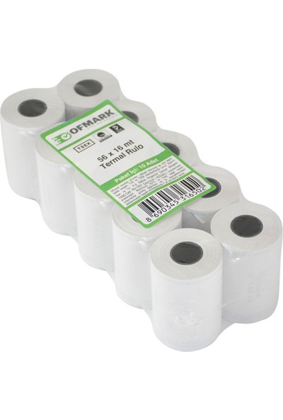 Ofmark Termal Pos Rulosu 48 gr 10'lu 56 x 16 mt Ofmark Termal Pos Rulosu 48 gr 10'lu 56 x 16 mt