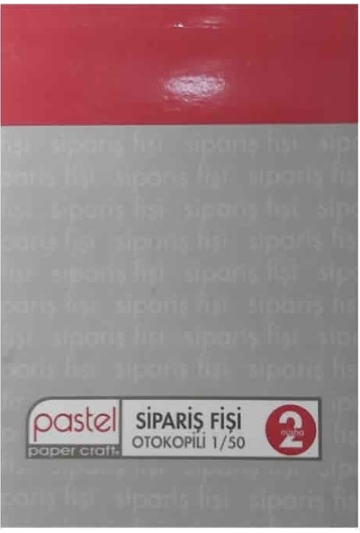 Pastel Sipariş Fişi 1-50 Otokopili 2n 10'lu Pastel Sipariş Fişi 1-50 Otokopili 2n 10'lu