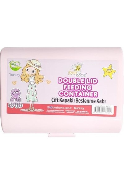 Bee Home Beslenme Kabı Bölmeli Çift Kapak