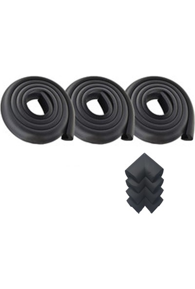 Evokids 6 Metre Siyah Kauçuk Kenar Koruyucu + 4 Adet Köşe Koruyucu Evokids 6 Metre Siyah Kauçuk Kenar Koruyucu + 4 Adet Köşe Koruyucu