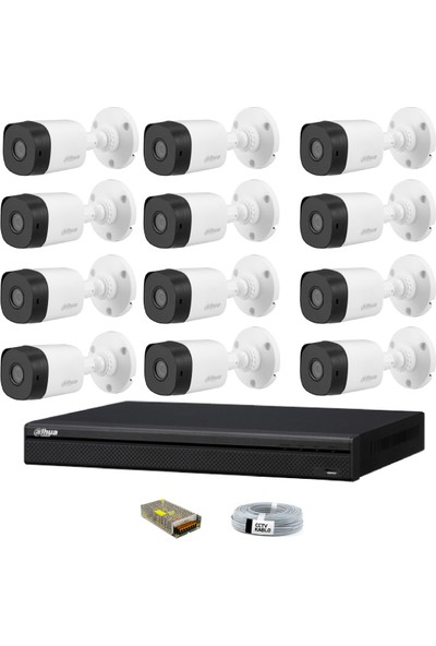 Dahua 12 Kameralı Güvenlik Sistemi Dış-Mekan-Jack-Bnc-Konnektör Proje Kamera