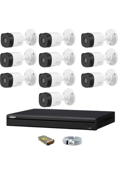 Dahua 10 Kameralı Güvenlik Sistemi Dış-Mekan-Jack-Bnc-Konnektör Proje Kamera