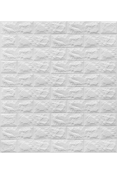 Renkli Evim Yapışkanlı Esnek Sünger Tuğla Desen Beyaz Duvar Paneli Renkli Evim Yapışkanlı Esnek Sünger Tuğla Desen Beyaz Duvar Paneli