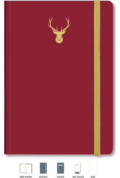 Le Color Replay Sert Kapak Lastikli Düz Defter 80 gr 17 x 24 cm