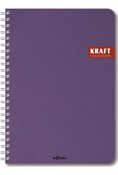 Le Color Kraft Sp 17 x 24 Çizgili Defter Mor
