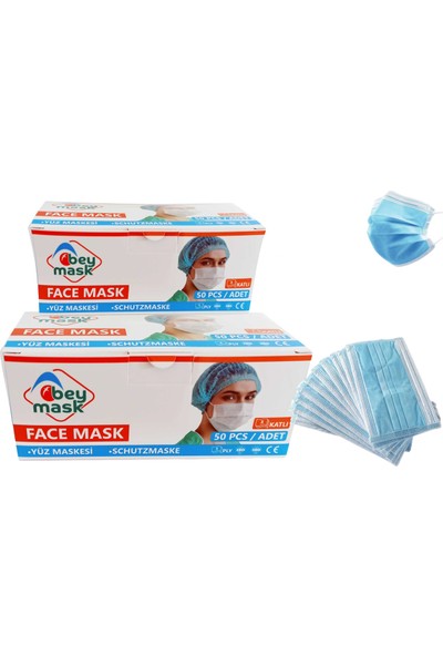 Beymask 3 Katlı Full Ultrasonik Telli Meltblown Kumaş Cerrahi Maske 50'li 2 Kutu Beymask 3 Katlı Full Ultrasonik Telli Meltblown Kumaş Cerrahi Maske 50'li 2 Kutu