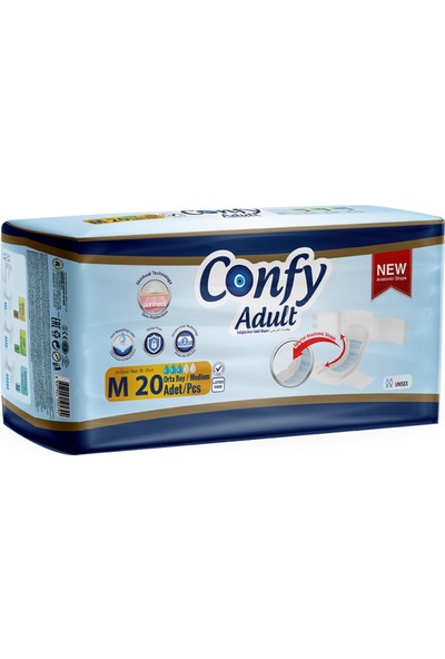 Confy Adult Yetişkin Bezi Medium 20'li Confy Adult Yetişkin Bezi Medium 20'li