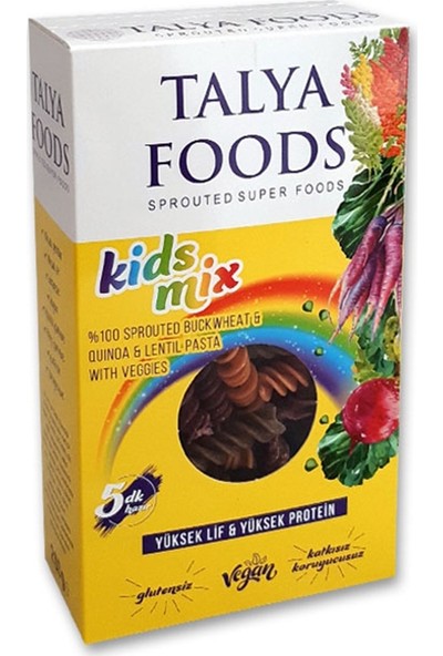 Talya Foods Filizlenmiş Karışık Sebzeli Makarna 200 gr