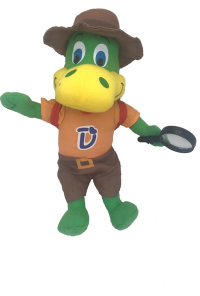 Stuffed Toys Sevimli Peluş Dino 28 cm Büyüteçli ve Sesli.