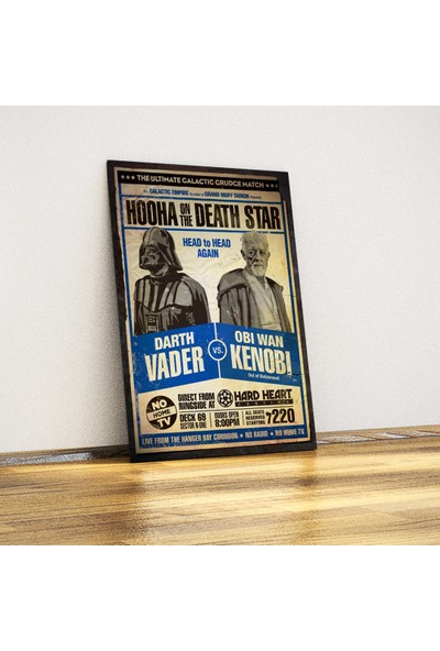 Javvuz Obi Wan Kenobi Vs Darth Vader Dekoratif Metal Plaka