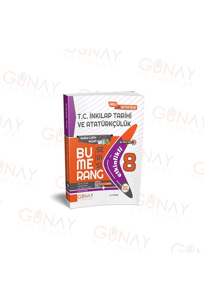 Günay Yayınları 8. Sınıf Bumerang Etkinlikli T.C. İnkılap Tarihi Ve Atatürkçülük Günay Yayınları 8. Sınıf Bumerang Etkinlikli T.C. İnkılap Tarihi Ve Atatürkçülük