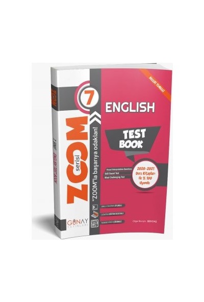 Günay Yayınları 7.Sınıf Zoom Serisi İngilizce Soru Bankası