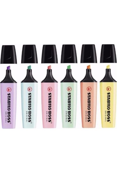 Stabilo Boss Pastel Renkler 6'lı Stabilo Boss Pastel Renkler 6'lı