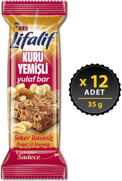 Eti Lifalif Kuruyemişli Yulaf Bar 35 g x 12 Adet