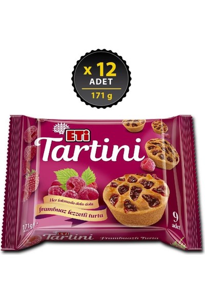 Eti Tartini Frambuazlı 171 g x 12 Adet