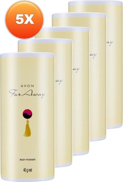 Avon Far Away Pırıltılı Vücut Pudrası 40 Gr. Beşli Set