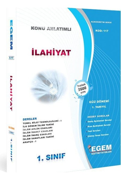 Egem Yayınları Ilahiyat 1.Sınıf 1.yy Güz Tüm Dersler Konu Anlatımlı Soru Bankası Güncel Egem Yayınları Ilahiyat 1.Sınıf 1.yy Güz Tüm Dersler Konu Anlatımlı Soru Bankası Güncel
