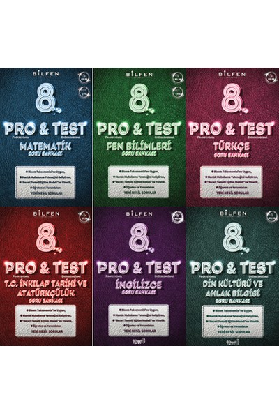 Bilfen Yayınları 8.sınıf Pro Test Soru Bankası Seti