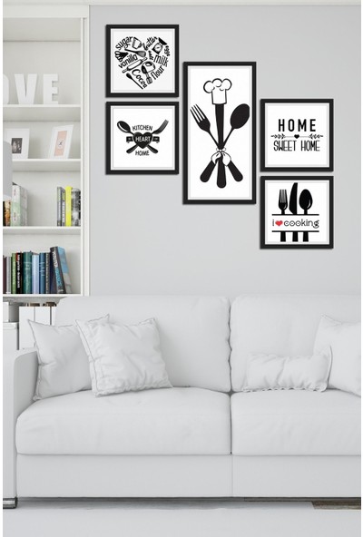 Bilge Collage Style 5 Parçalı Mdf Tablo Bilge Collage Style 5 Parçalı Mdf Tablo