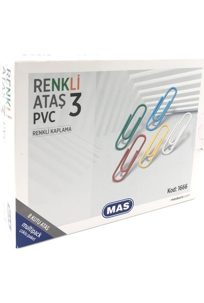 Mas 1666 Renkli Ataş Pvc 8'li Mas 1666 Renkli Ataş Pvc 8'li