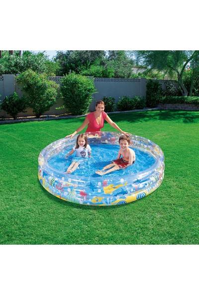 Bestway Şişme Çocuk Havuzu Okyanus Deseneli 183 x 33 cm 51005 Bestway Şişme Çocuk Havuzu Okyanus Deseneli 183 x 33 cm 51005