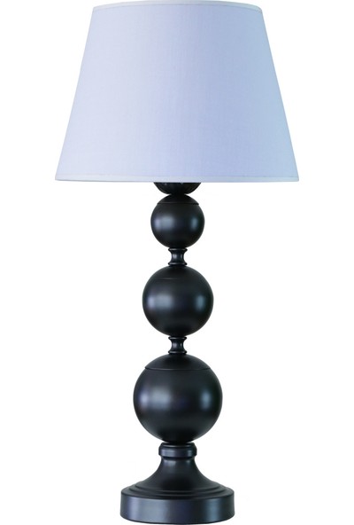 Vinner Siyah Kaplama 3'lü Küre Abajur - Buz Mavisi