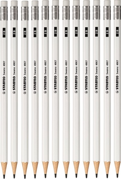 Stabilo Beyaz Silgili Kurşun Kalem 12'li Stabilo Beyaz Silgili Kurşun Kalem 12'li