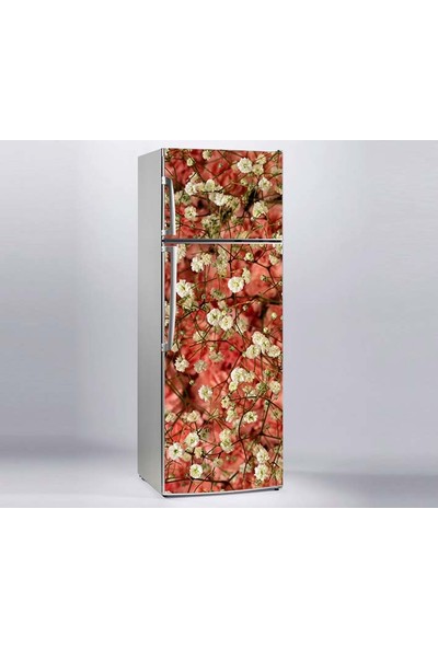 Jasmin Buzdolabı Sticker Beyaz Çiçek Ağaç
