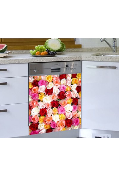 Jasmin Bulaşık Makinesi Sticker Karışık Güller Jasmin Bulaşık Makinesi Sticker Karışık Güller