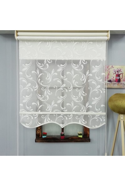Esdeh Dalga Desen Örme Tül Stor Perde Çift Mekanizmalı Etekli Model 90 x 200 cm Esdeh Dalga Desen Örme Tül Stor Perde Çift Mekanizmalı Etekli Model 90 x 200 cm