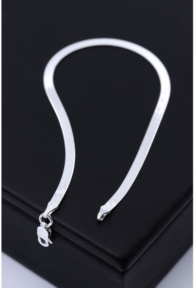 Akyüz Gümüş Italyan Yassı Zincir Beyaz Gümüş Bileklik 167 Akyüz Gümüş Italyan Yassı Zincir Beyaz Gümüş Bileklik 167