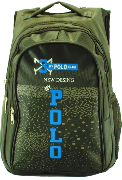 My Polo Seyehat, Okul Çantası, Günlük Sırt Çantası Haki Yeşil