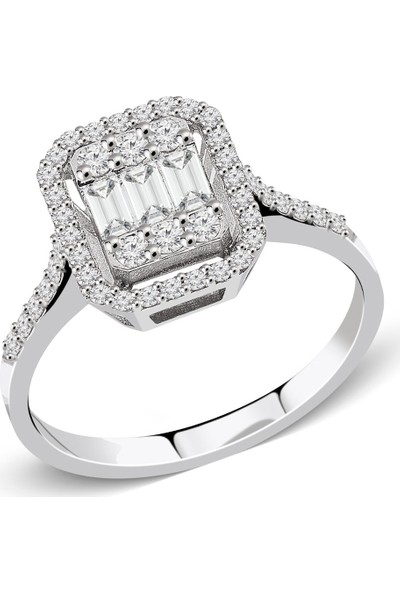 Venta Pırlanta 0,61 Karat Baget Pırlanta Yüzük Venta Pırlanta 0,61 Karat Baget Pırlanta Yüzük