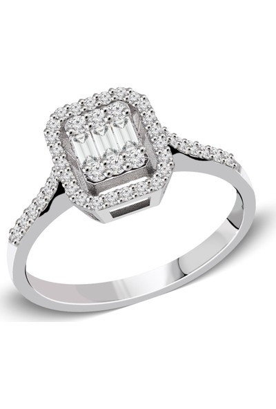 Venta Pırlanta 0,42 Karat Baget Pırlanta Yüzük Venta Pırlanta 0,42 Karat Baget Pırlanta Yüzük