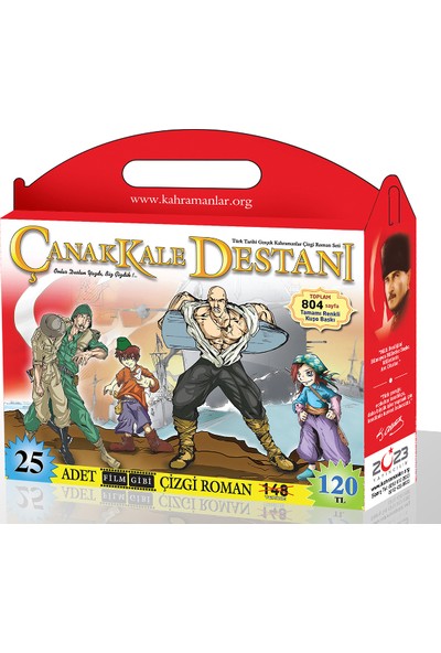 Çanakkale Destanı Seti (24 Kitap Takım)-Türk Tarihi Çizgi Roman Seti Çanakkale Destanı Seti (24 Kitap Takım)-Türk Tarihi Çizgi Roman Seti