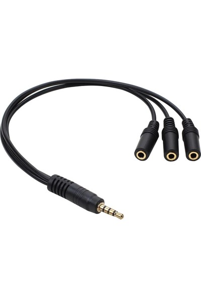 Alfais 4300 Kulaklık Mikrofon Çoklayıcı 3 Port 3.5mm Splitter Çevirici Dönüştürücü Adaptör Alfais 4300 Kulaklık Mikrofon Çoklayıcı 3 Port 3.5mm Splitter Çevirici Dönüştürücü Adaptör