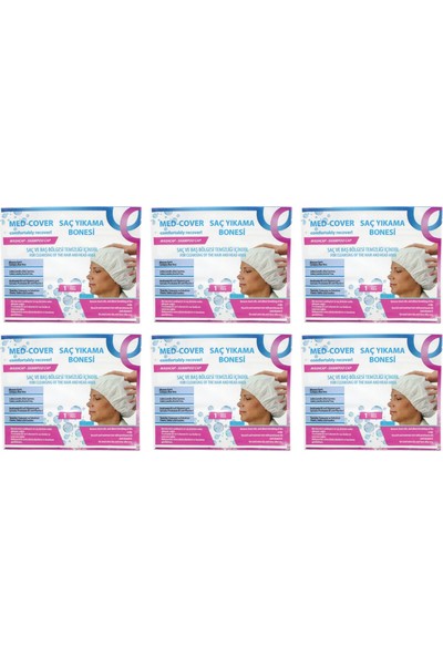 Med-Cover Saç Yıkama Bonesi 6'lı Koli