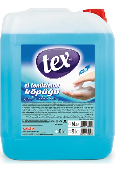 Tex Köpük El Sabunu 5 lt Tex Köpük El Sabunu 5 lt