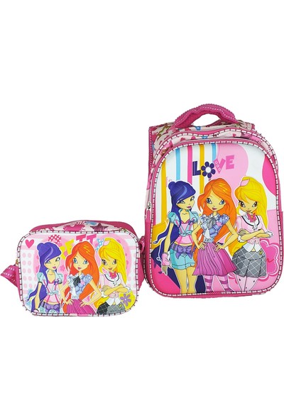 Wınx Club Kızları Kabartmalı İlkokul Çantası ve Beslenmesi Wınx Club Kızları Kabartmalı İlkokul Çantası ve Beslenmesi